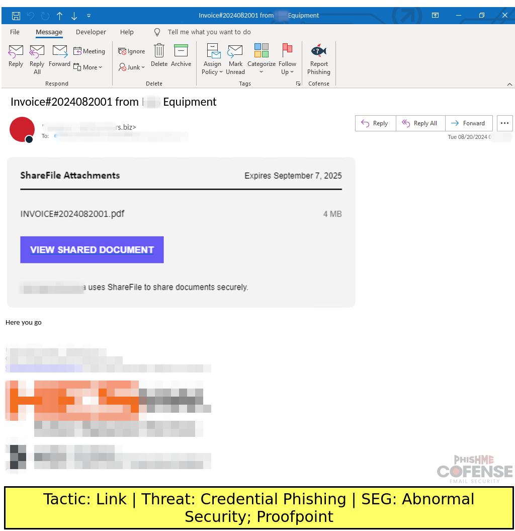 Real Phishing Email Examples & Threats | Cofense